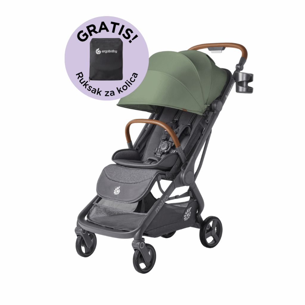 Ergobaby Metro 3 Deluxe kompaktna gradska kolica - Willow Green - Ergobaby